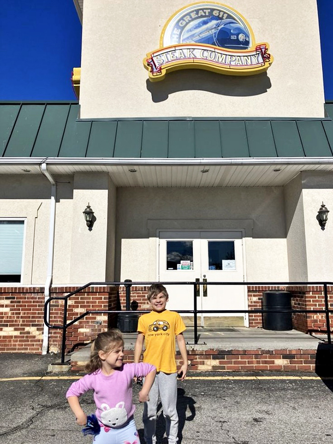 Little train enthusiasts and big steak lovers unite at The Great 611. That smile says it all&mdash;childhood joy meets grown-up taste buds.