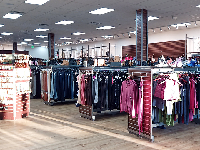 Sleek, organized, and surprisingly affordable&mdash;Uptown Cheapskate's interior feels more like a trendy boutique than a secondhand store.