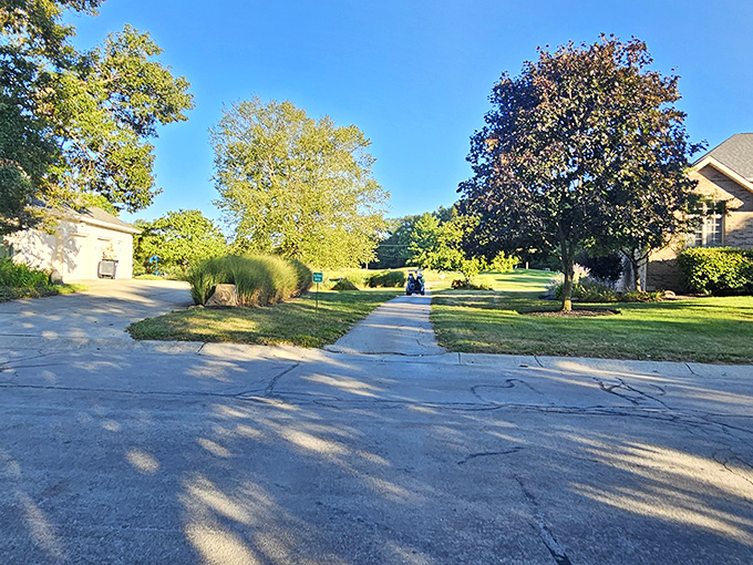 Enjoy a sunny afternoon as you explore the peaceful, tree-lined streets and manicured lawns of this welcoming local neighborhood.