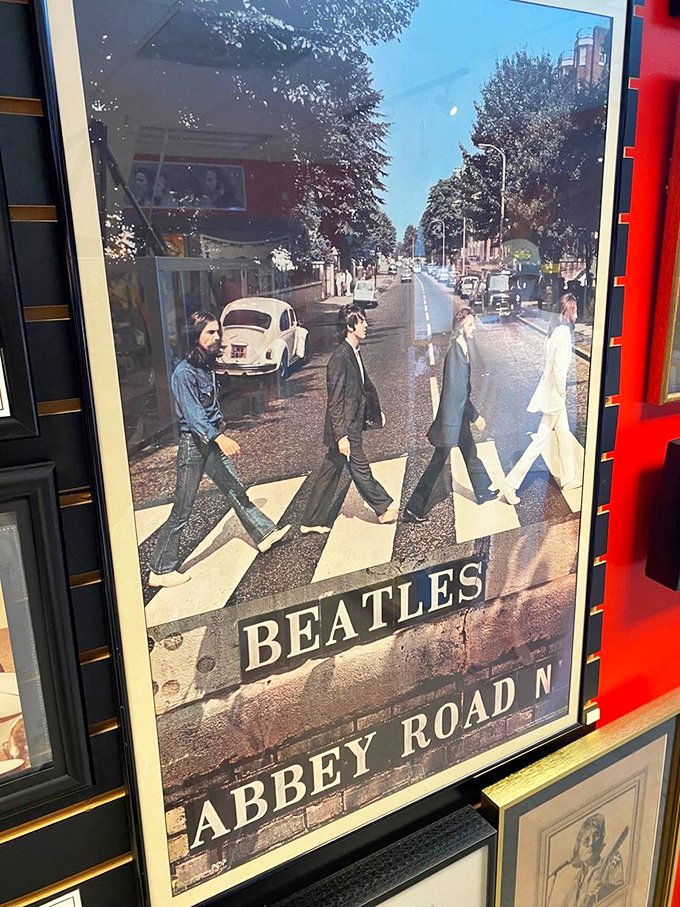 The most famous crosswalk in music history. Abbey Road's cover has inspired countless imitations, but nothing beats the original fab four strut.