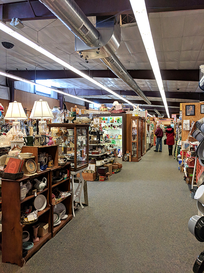 Wide aisles filled with carefully curated booths make treasure hunting civilized. No elbow-throwing required, unlike those cutthroat estate sales across town.