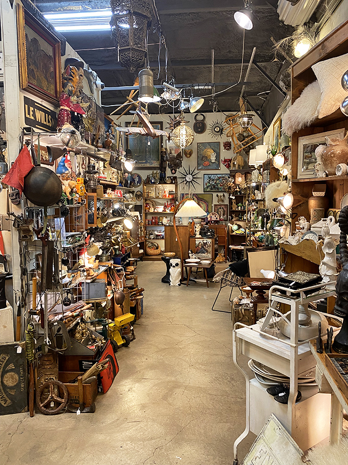 Every nook reveals new treasures, from antique globes to forgotten artwork. This isn't shopping&mdash;it's time travel with price tags.