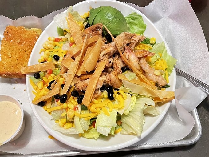 A salad that doesn't apologize for being healthy&mdash;it's too busy showing off its smoked chicken and crunchy tortilla strips.