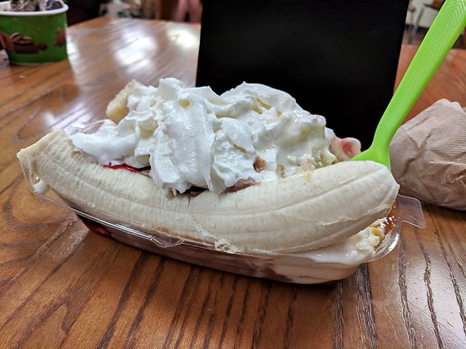 The banana split&mdash;nature's perfect fruit improved by ice cream, whipped cream, and the absence of nutritional guilt.