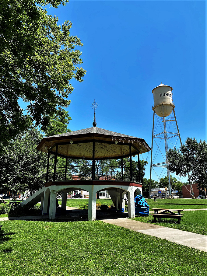 The bandstand stands as Humboldt's community living room, where generations have gathered under that distinctive roof to celebrate simply being together.