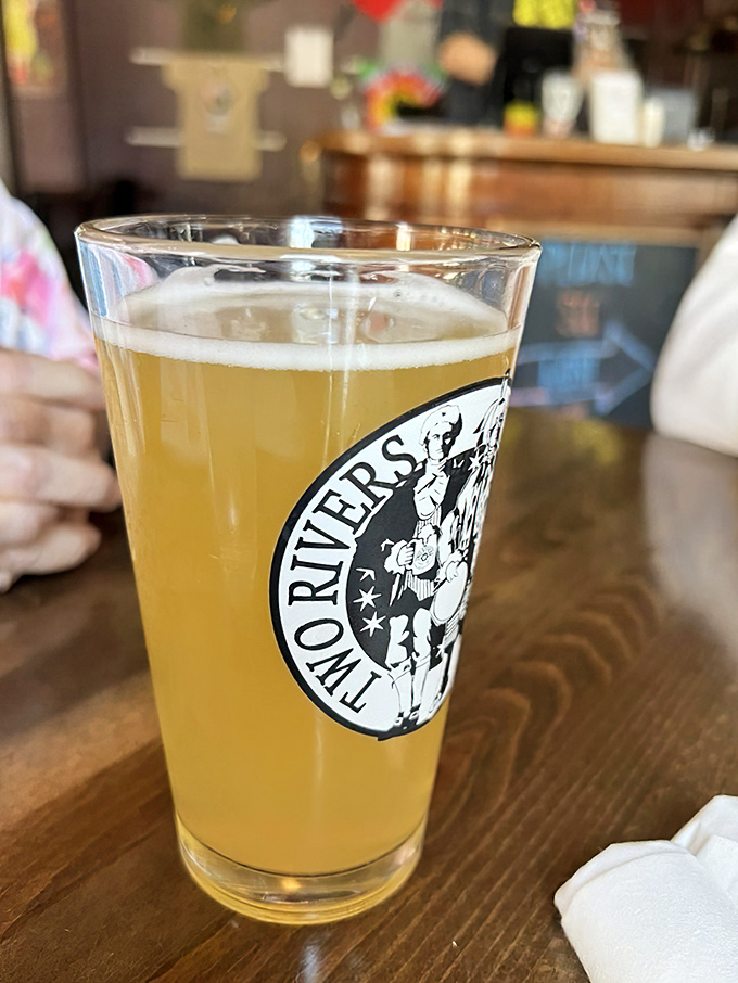 Liquid gold in a glass&mdash;this crisp, refreshing brew showcases Two Rivers' commitment to craft with every sip.