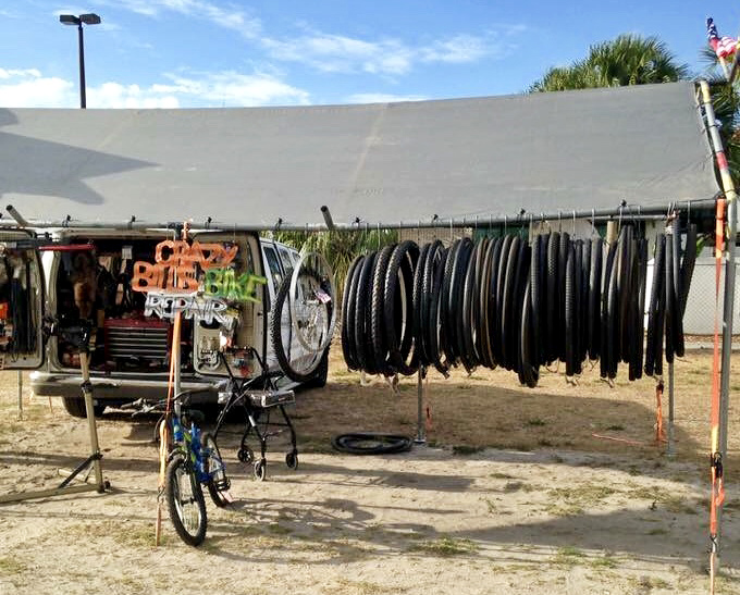 Bicycle repair meets Florida ingenuity. When your transportation needs fixing, this open-air workshop offers solutions with a side of sunshine.