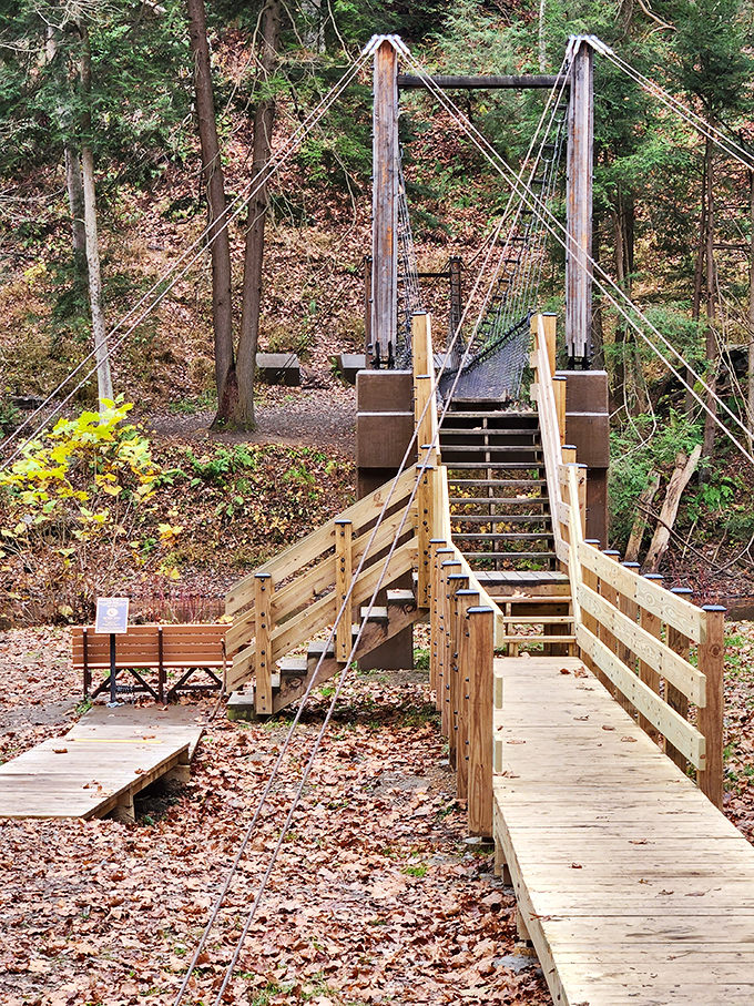 This suspension bridge invites adventure with every gentle sway. Crossing feels like stepping into a scene from an Indiana Jones movie&mdash;minus the peril.