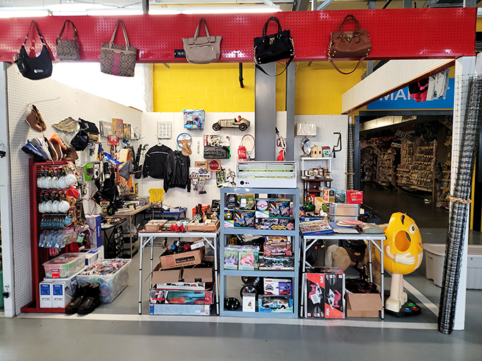 Vendor booths overflow with life's essentials and non-essentials alike. Designer handbags hang above toy cars &ndash; because balance is everything in retail therapy.
