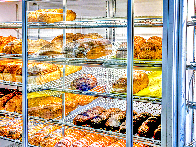 Behind glass doors, a bread lover's fantasy awaits &ndash; from crusty artisanal loaves to soft sandwich breads that make grocery store versions weep.