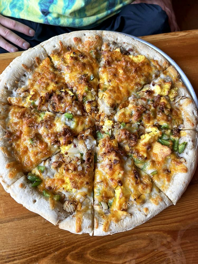 Breakfast pizza that would make traditional Italian chefs weep&mdash;and then immediately ask for seconds. Morning comfort on a crust.