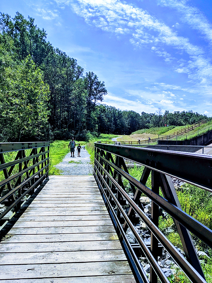This bridge isn't just crossing water, it's crossing time &ndash; connecting you to trails that Native Americans and early settlers once walked. 