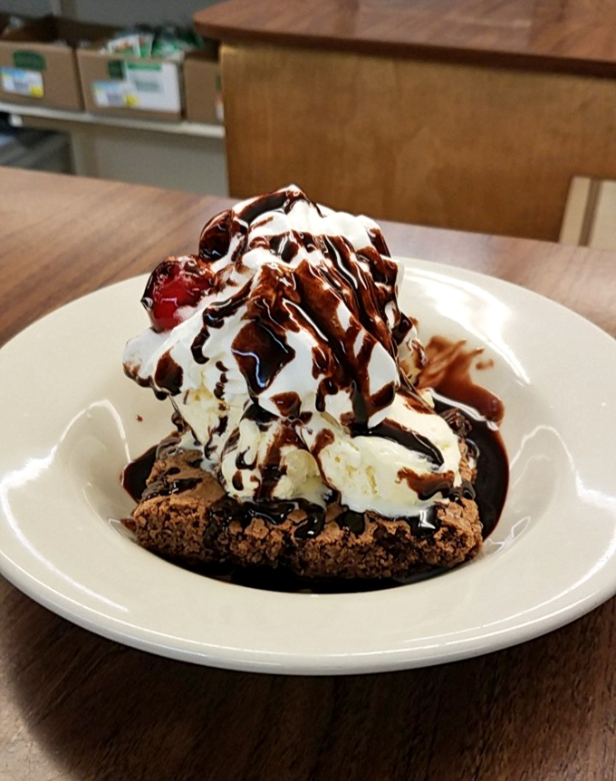 A brownie sundae that doesn't just satisfy your sweet tooth&mdash;it throws a party for it. Ice cream melting into warm chocolate is nature's perfect symphony.
