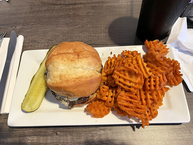 A burger and waffle fries that General Buford himself would approve&mdash;substantial reinforcements for even the hungriest battlefield explorer.