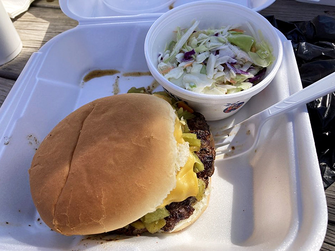 The simplicity is deceptive&mdash;this burger has spent years perfecting its craft. That side of coleslaw provides the crunch your life has been missing.