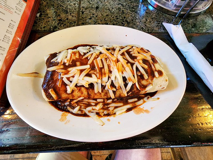 This isn't just a burrito&mdash;it's breakfast engineering at its finest. The cheese pull alone deserves its own Instagram account.