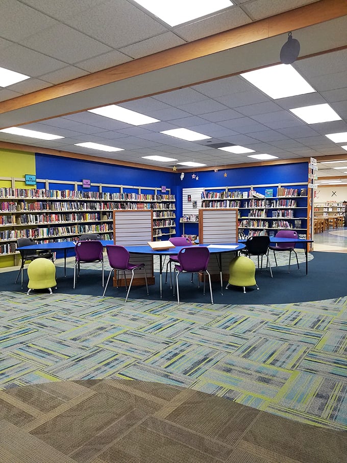Chico's public library welcomes readers with colorful seating and well-stocked shelves &ndash; a quiet haven for bookworms of all ages.
