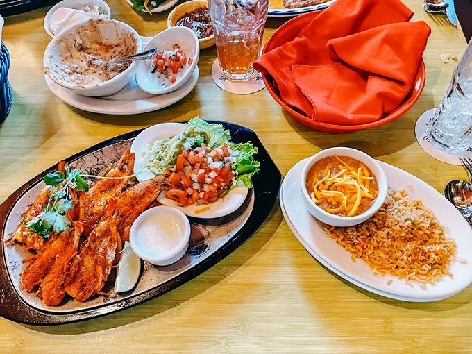 The Camarones Diablo arrive looking like the seafood equivalent of a sports car&mdash;sleek, spicy, and guaranteed to make your heart race.