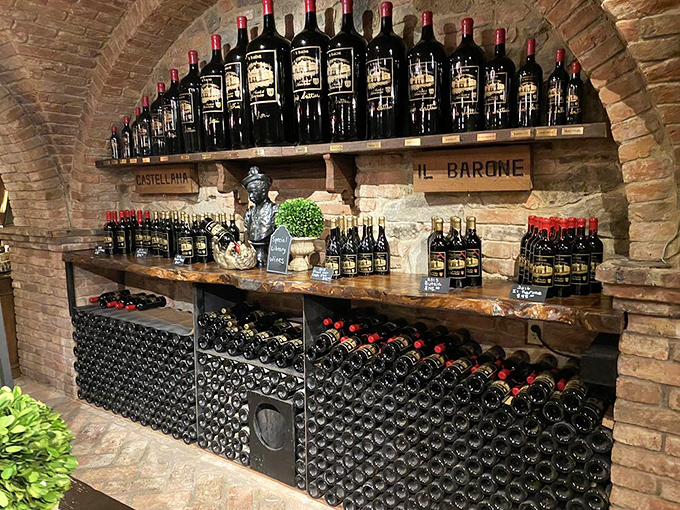 Bottles standing at attention like a delicious army ready to conquer your palate. The Il Barone collection looks ready for a special occasion.
