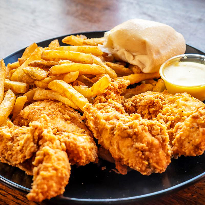 Fried chicken that achieves the impossible trinity: juicy inside, crispy outside, and perfectly seasoned throughout. The fries aren't just sides&mdash;they're worthy companions.