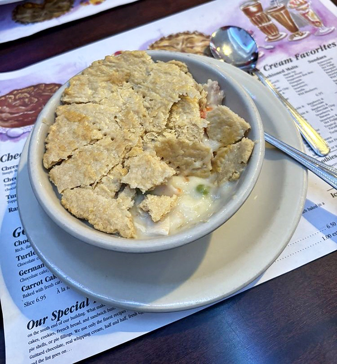 Beneath that golden crust lies the solution to most of life's problems. This chicken pot pie doesn't need fancy ingredients&mdash;just the power to make everything better.