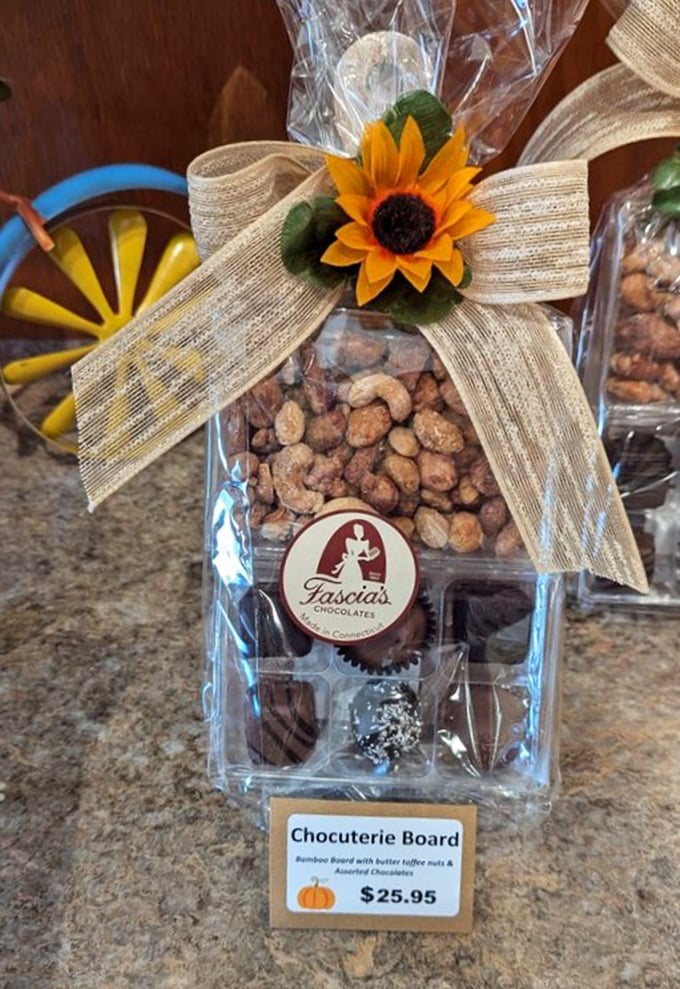 The "Chocuterie Board" proves chocolate belongs at every party, dressed up with nuts and wrapped with a sunflower smile.