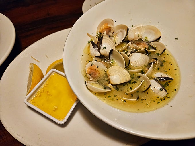 These clams aren't just fresh&mdash;they're having a spa day in a buttery, garlicky broth that you'll be tempted to drink straight from the bowl.