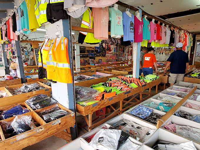 A rainbow of practical finds&mdash;where work shirts meet weekend wear in a democratic display of affordable fashion.