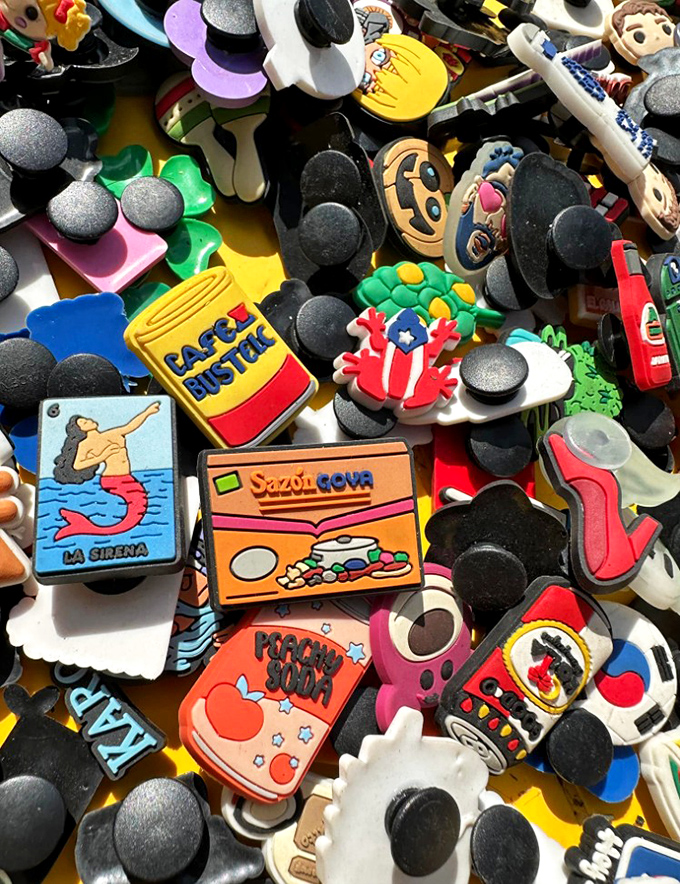 Tiny works of art for your Crocs! These colorful jibbitz transform ordinary footwear into personal expression&mdash;fashion statements one inch at a time.