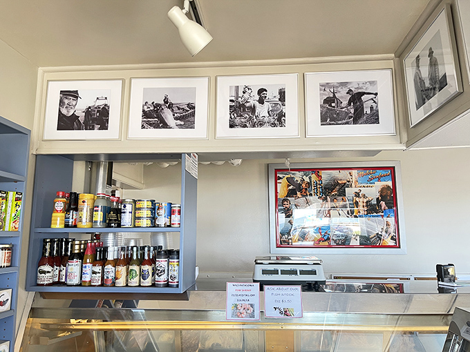 Behind this counter, seafood magic happens daily. No smoke, no mirrors, just fresh catch transformed into coastal classics.