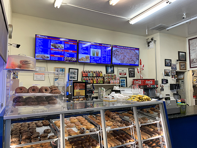 The counter view&mdash;where decisions are made, friendships are formed, and diets go to die. All under the glow of fluorescent lights and digital menus.