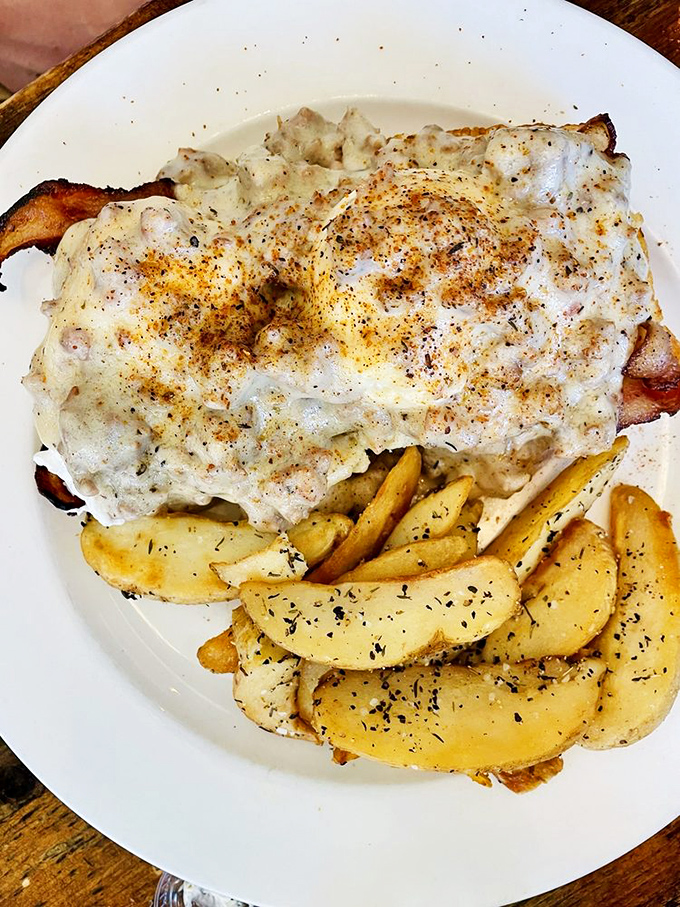 The Cowboy Benedict&mdash;where breakfast meets the Wild West and your taste buds discover what they've been missing their entire lives.