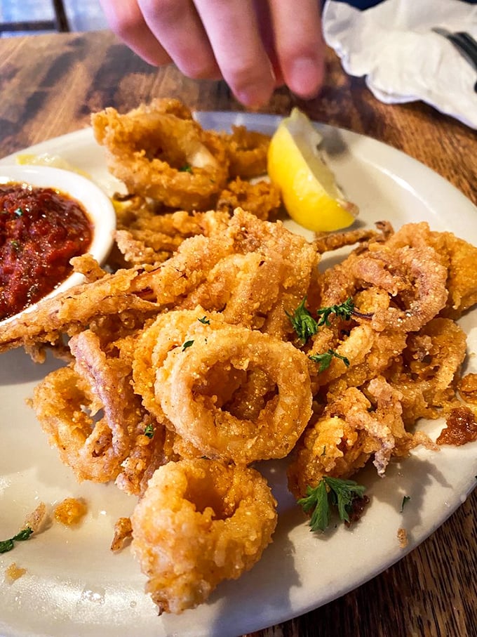 Calamari so perfectly crisp, it makes you question why you ever settled for those rubbery rings at chain restaurants.