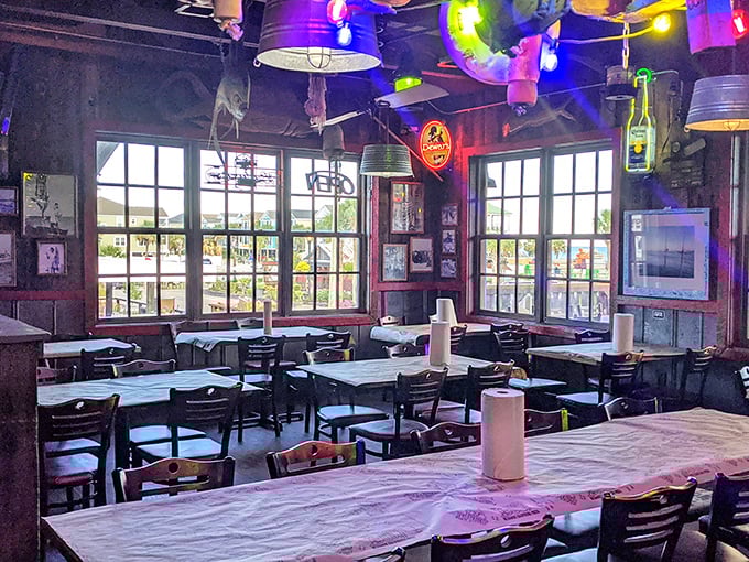 The dining room feels like eating in your eccentric sea captain uncle's living room&mdash;colorful, comfortable, and filled with stories of the deep.