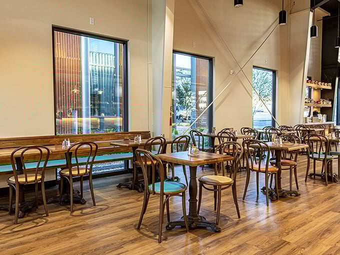 The dining room feels like that cool friend's apartment &ndash; the one who actually has their life together and owns matching furniture.