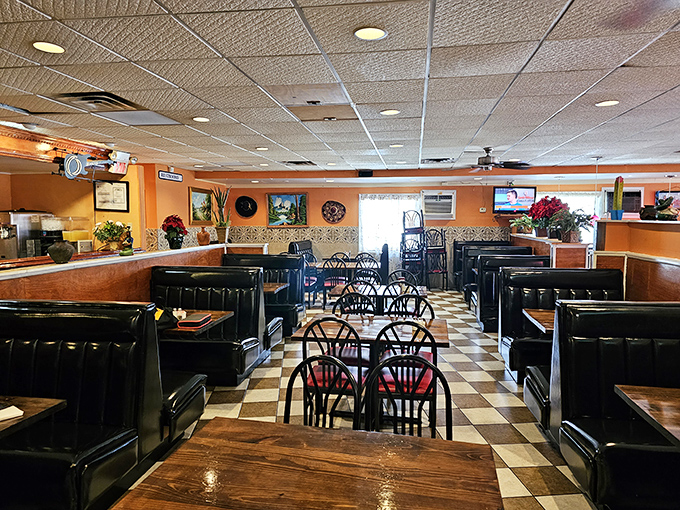The checkered floor and cozy booths create that perfect "I've discovered something special" vibe that makes you want to become a regular.