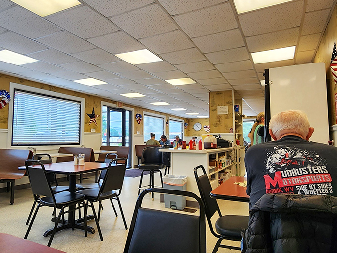 The dining area&mdash;where strangers become friends over coffee refills and the gentle hum of small-town gossip fills the air.