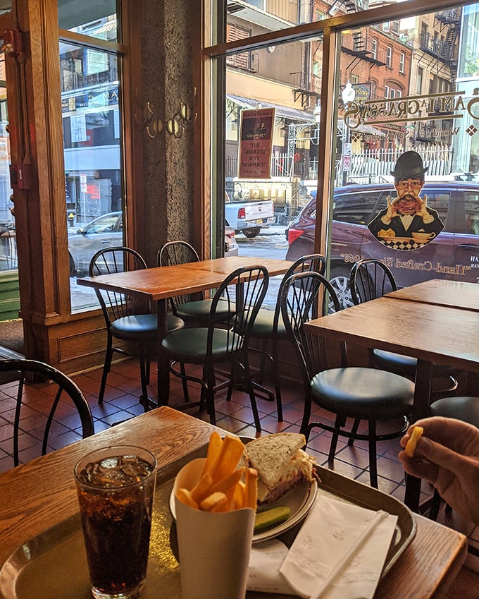 Those wooden tables have heard thousands of "mmms" and "oh my gods" over the years. The window seats offer prime people-watching with your meat masterpiece.
