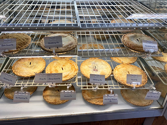 The pie case &ndash; where life-altering decisions are made daily and "I'll just have a small piece" becomes the biggest fib in Ohio.