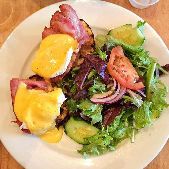Eggs Benedict with a side of Ireland&mdash;where hollandaise cascades like yellow velvet over Irish bacon and fresh greens provide color commentary.