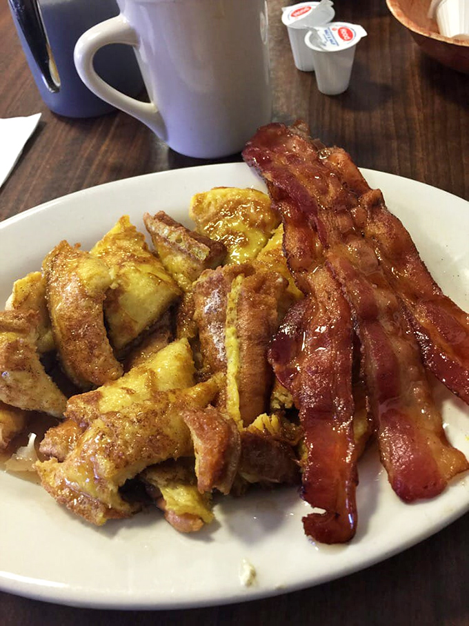 French toast and bacon: the breakfast power couple that's been making mornings better since someone first dipped bread in egg batter and fried it to golden perfection. 
