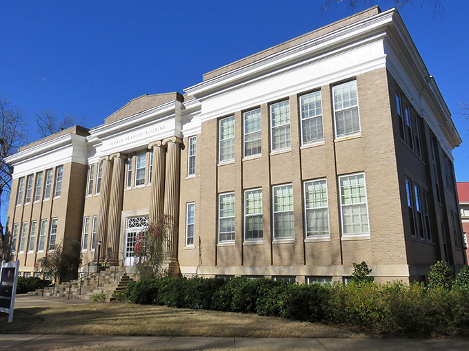 The Peabody Building's classical columns aren't just for show&mdash;they're holding up decades of academic excellence and student daydreams.