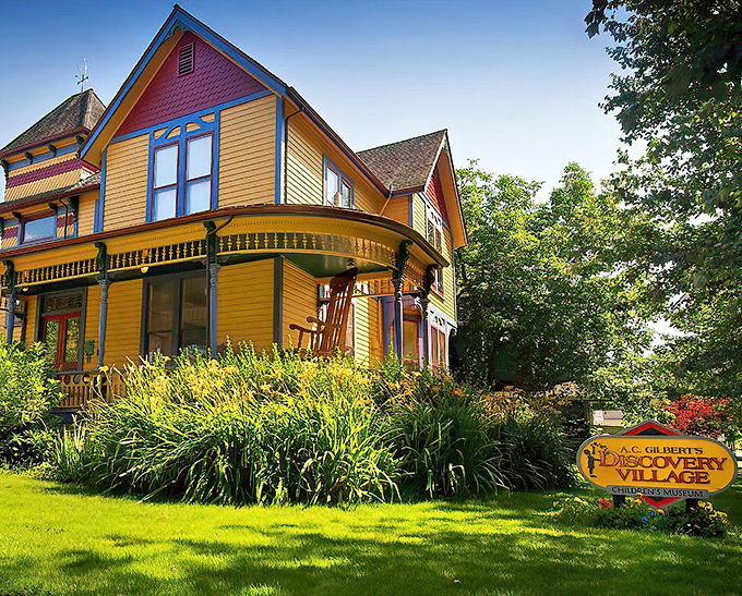 Gilbert House Children's Museum's vibrant Victorian exterior promises the kind of imaginative adventures that make adults wish they were kids again.