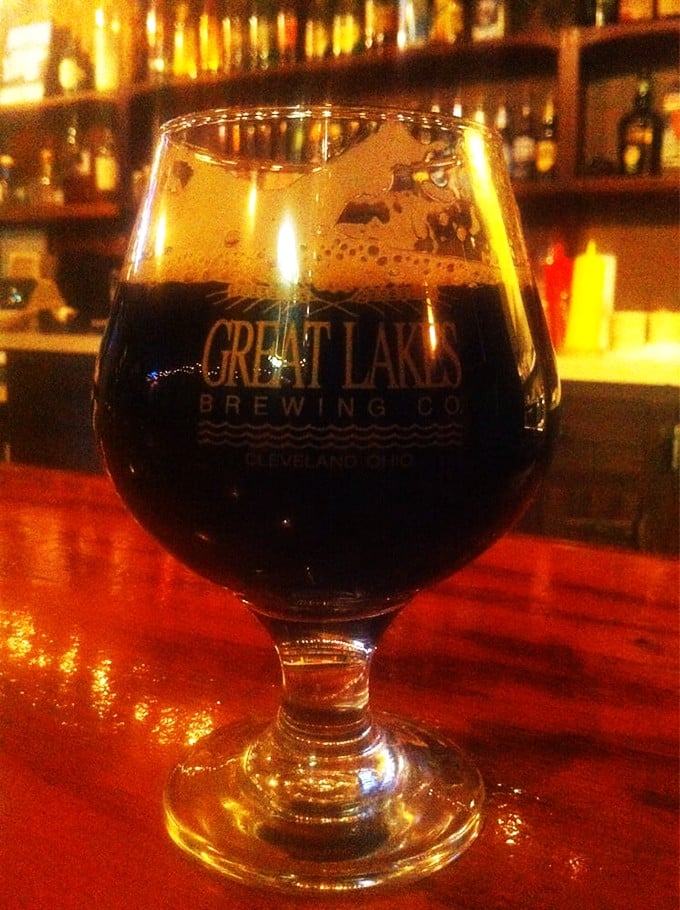 A Great Lakes Blackout Stout so dark and rich it looks like it's plotting to take over the world, one satisfied palate at a time.