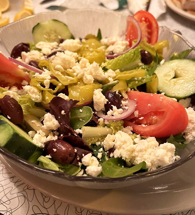 A Greek salad that transports you straight to the Mediterranean. Fresh, vibrant, and proof that vegetables can be the main event.