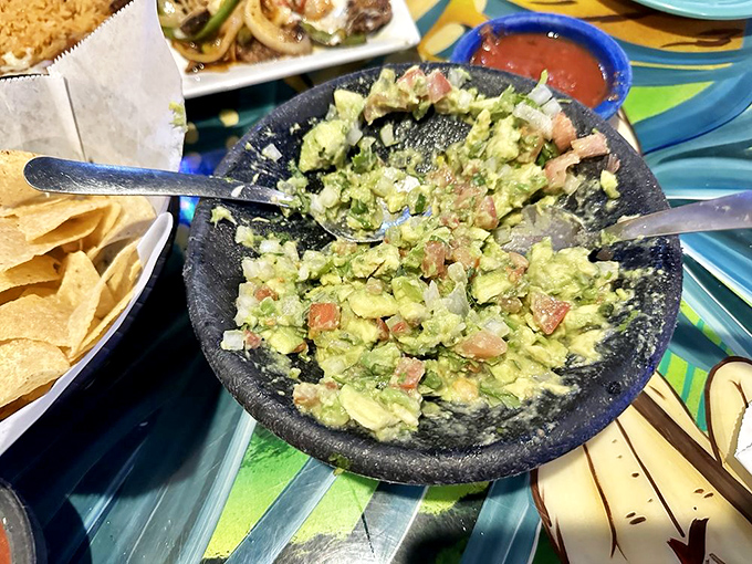 Guacamole that deserves its own stone pedestal. Chunky, fresh, and vibrant&mdash;this isn't some sad, mass-produced impostor.