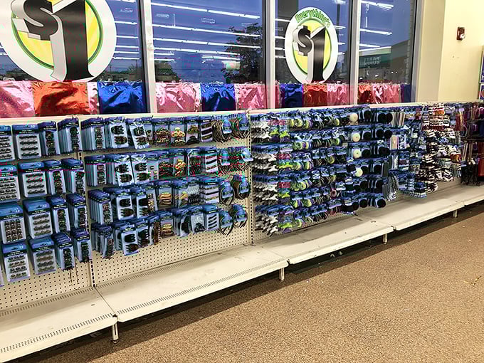 A wall of hair accessories that would make any stylist smile&mdash;proving beauty doesn't have to come with a salon price tag.