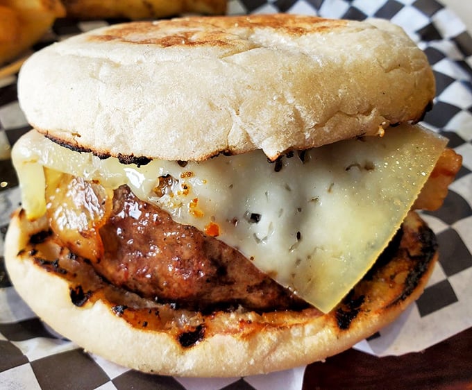 The Havarti burger: where cheese meets beef in a romance more satisfying than any Hollywood ending.