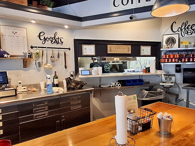 The command center where magic happens. Every great diner has a counter where coffee flows freely and the staff moves with choreographed efficiency.
