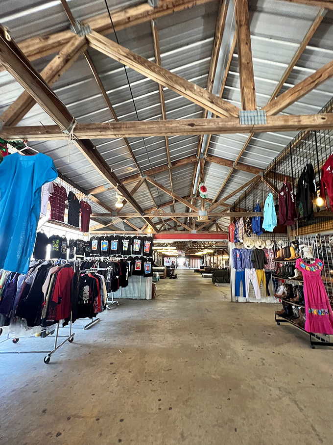 Fashion alley stretches into the distance. With this many options, you could reinvent your wardrobe without breaking the bank.